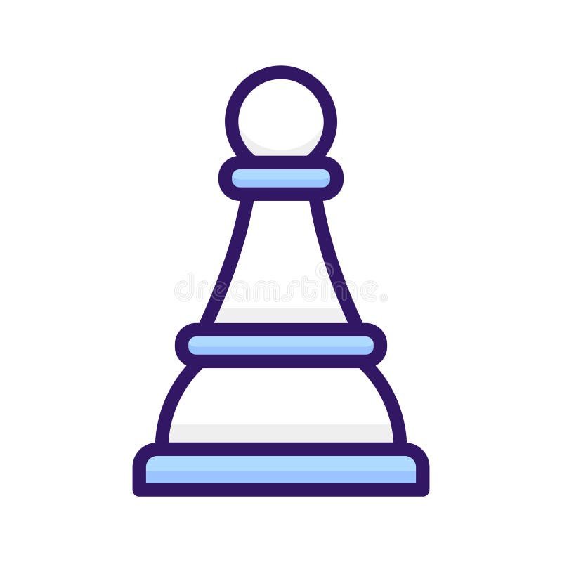 Trendy Vector of Chess Pawn in Editable Style, Strategy in Modern ...