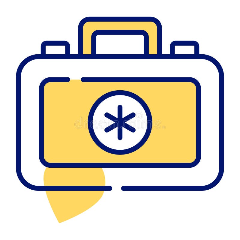 Trendy Vector of First Aid Kit, Medical Emergency Kit Icon Stock Vector ...
