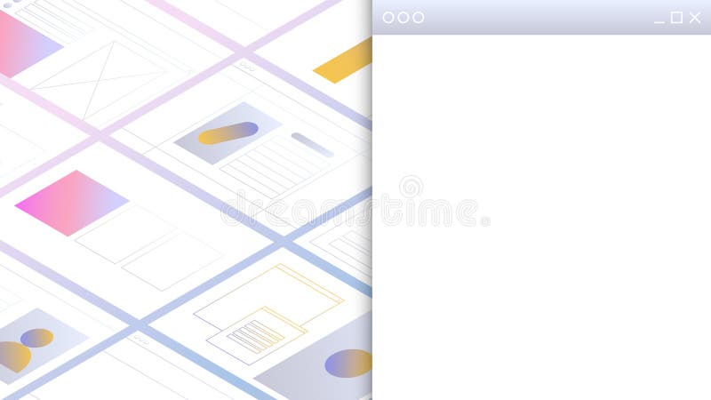 Trendy Vector Illustration with Web Pages and User Interfaces. Stock ...