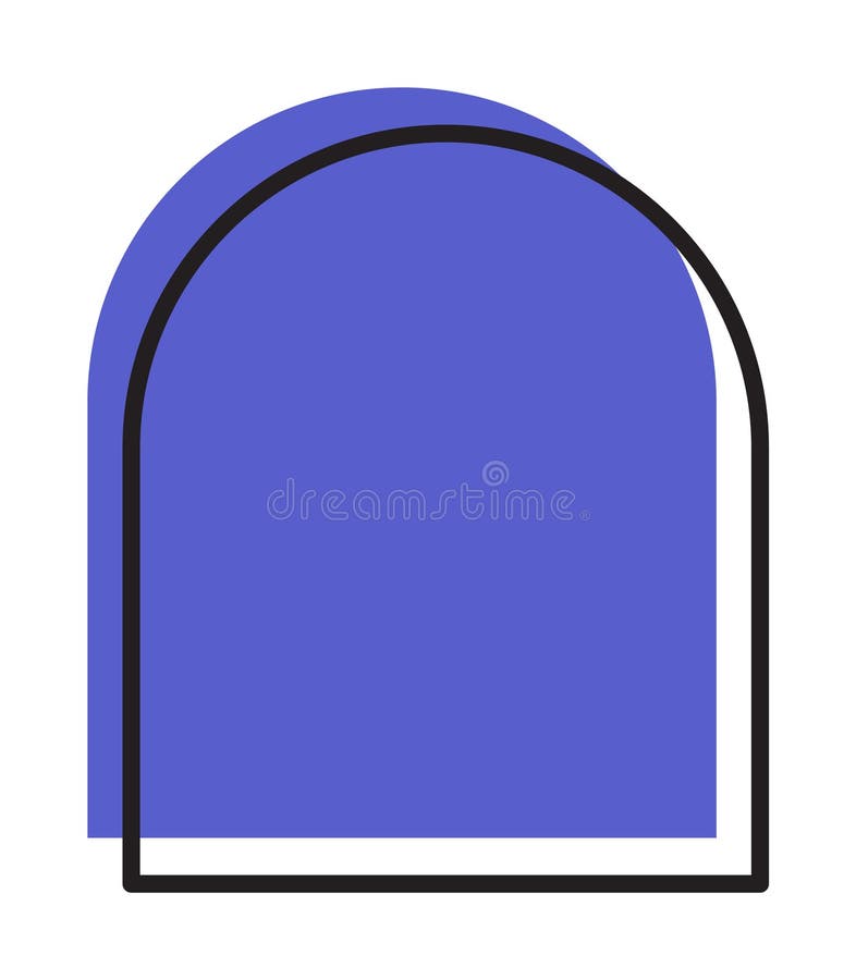 Trendy Vector Minimalist Geometric Line Color Basic Arch Element. Shape ...