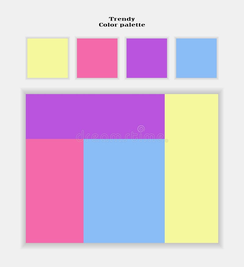 Trendy Vector Palette Color Objects Stock Vector - Illustration of ...