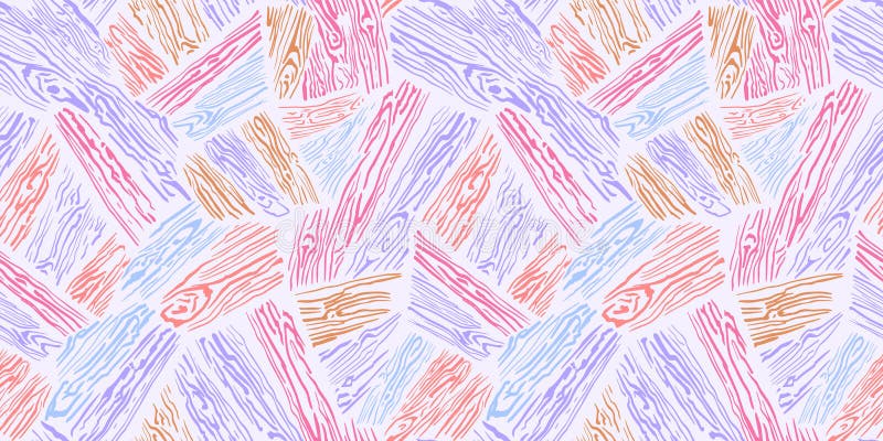 Trendy Violet Seamless Pattern with Abstract Contour Silhouette Tree ...