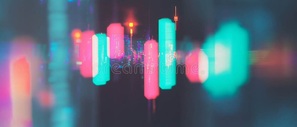 Trendy Visual Representation of Candlestick Charts Showcasing Financial ...