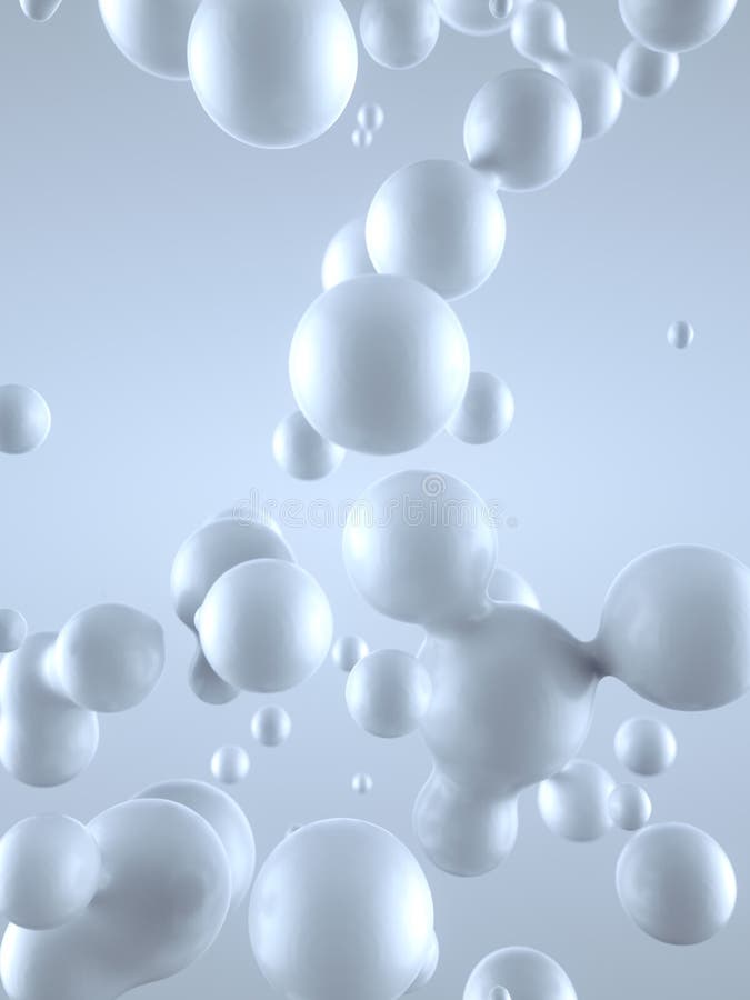 Trendy White Floating Liquid Blobs. 3d Rendering Creative Background ...