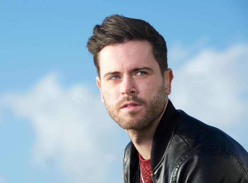 Trendy Young Man with Beard Stock Photo - Image of beard, handsome ...