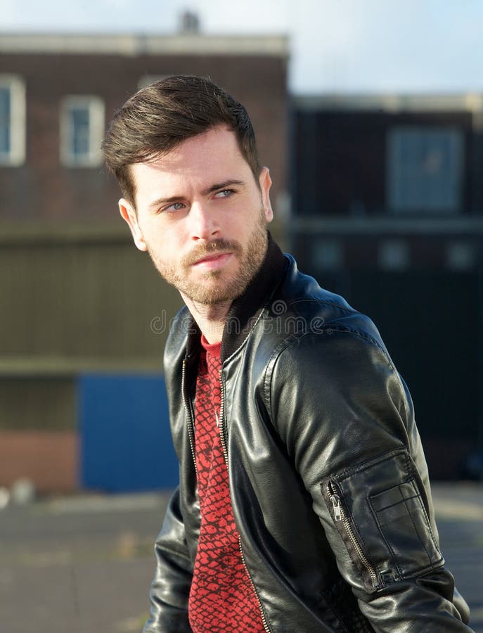 Trendy Young Man Posing Outdoors Stock Image - Image of confidence ...