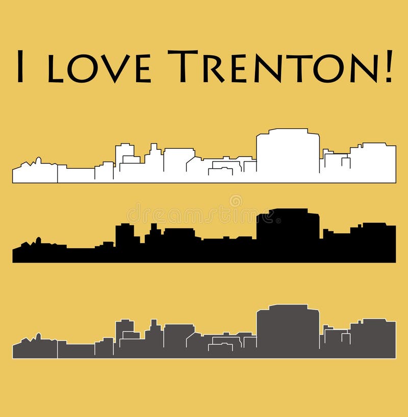 Trenton, New Jersey, City Silhouette Stock Vector - Illustration of ...
