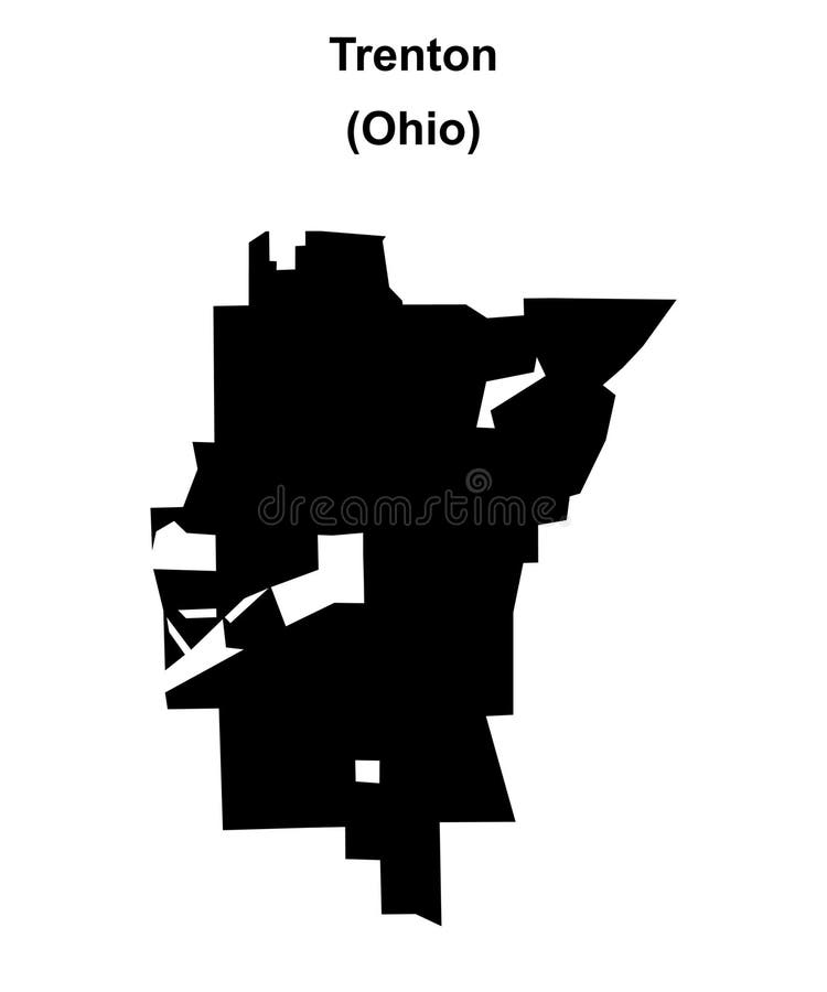 Trenton outline map stock vector. Illustration of shape - 357494217