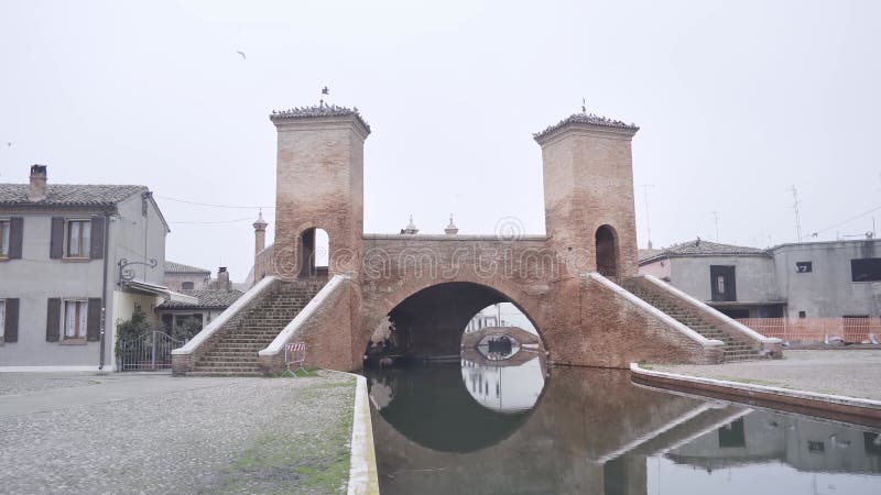 Trepponti of Comacchio stock footage. Video of comacchio - 267066448