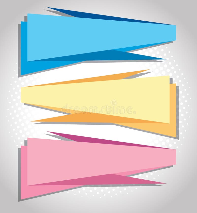 Tres Banderas En Diversos Colores Ilustración del Vector - Ilustración ...