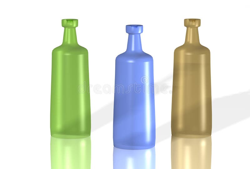 Tres Botella 3d Imagen. Imagen: 5439431