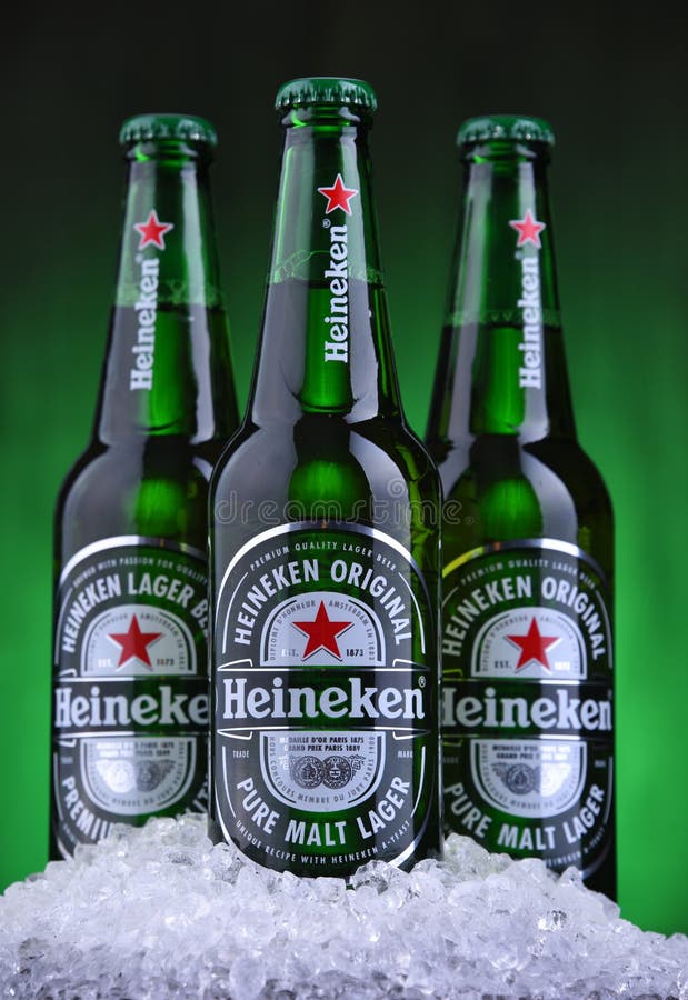 Tres Botellas De Cerveza Heineken Foto de archivo editorial - Imagen de ...