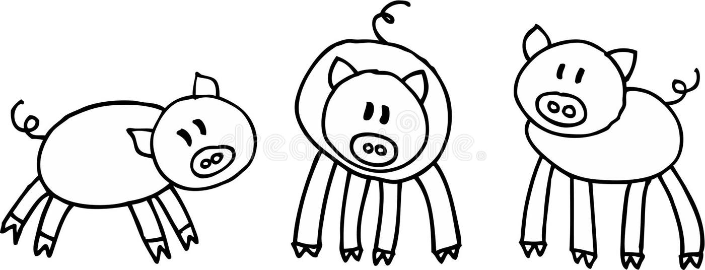 Tres Lechones Ilustraciones Stock, Vectores, Y Clipart – (179 ...