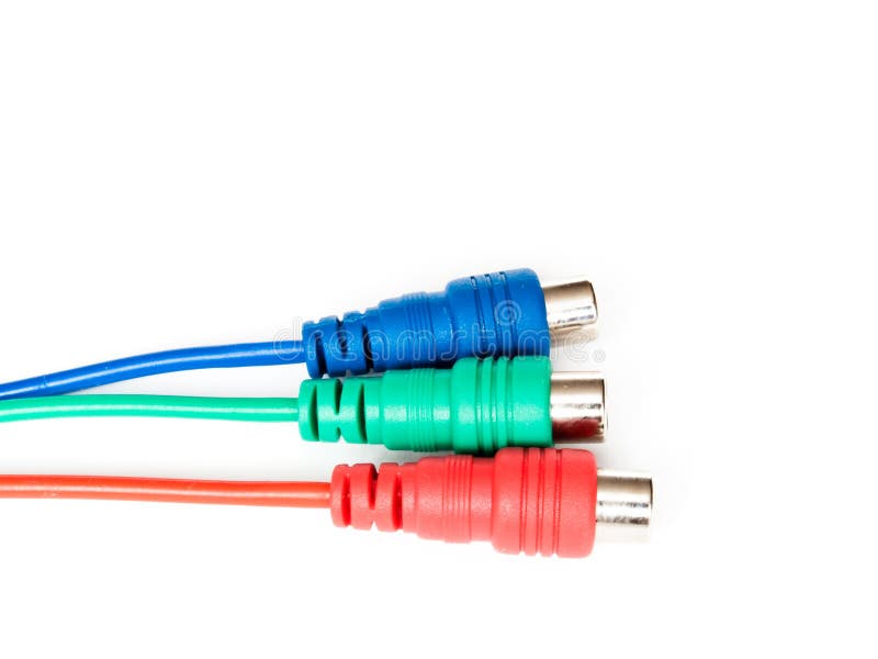 Tres Conectores Para La Televisión Por Cable Foto de archivo - Imagen ...