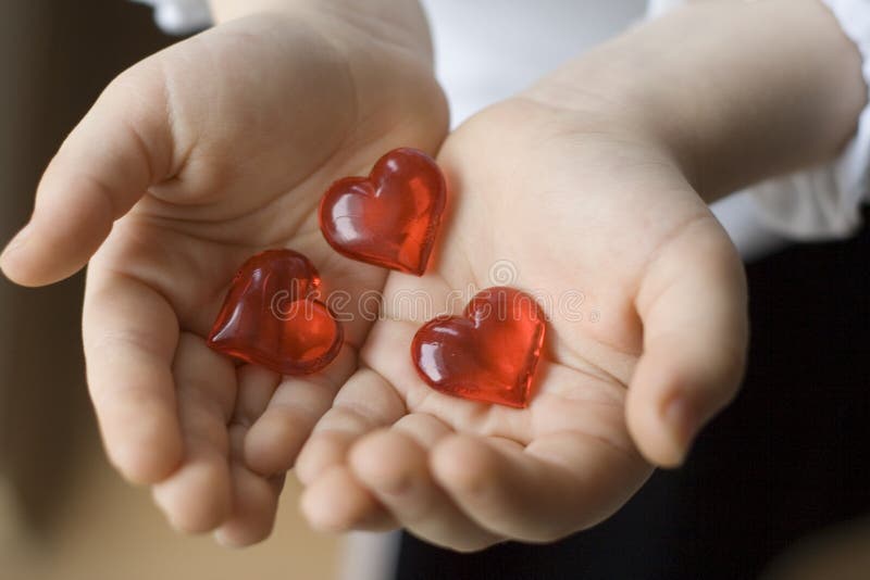 Tres corazones imagen de archivo. Imagen de amor, poco - 495703