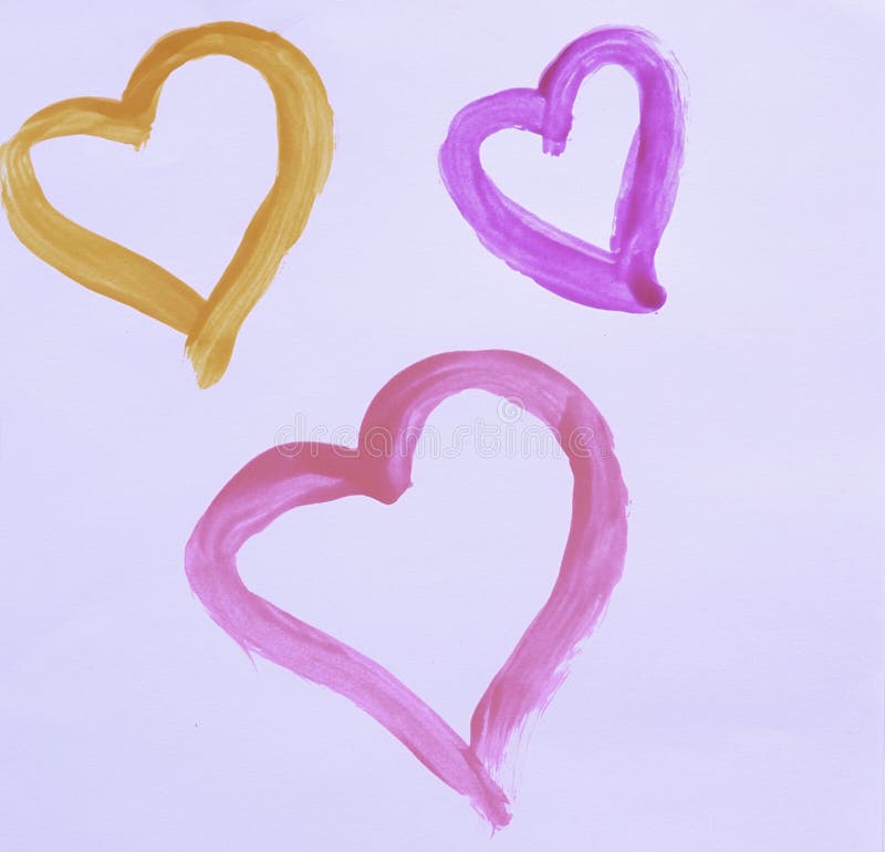 Tres Corazones Rojos Del Amor Foto de archivo - Imagen de romance, amor ...