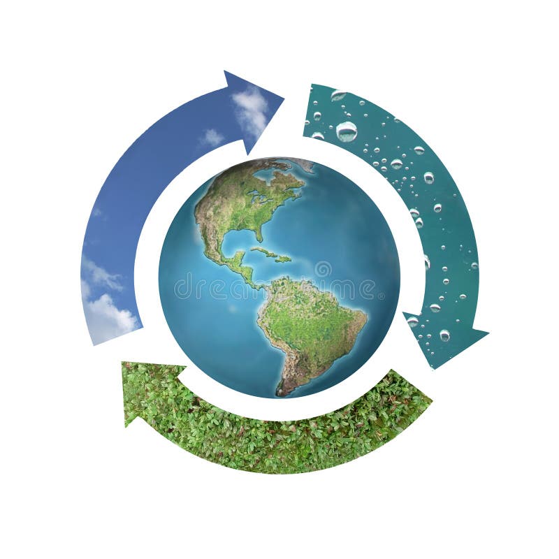 Tres elementos naturales stock de ilustración. Ilustración de humanidad ...