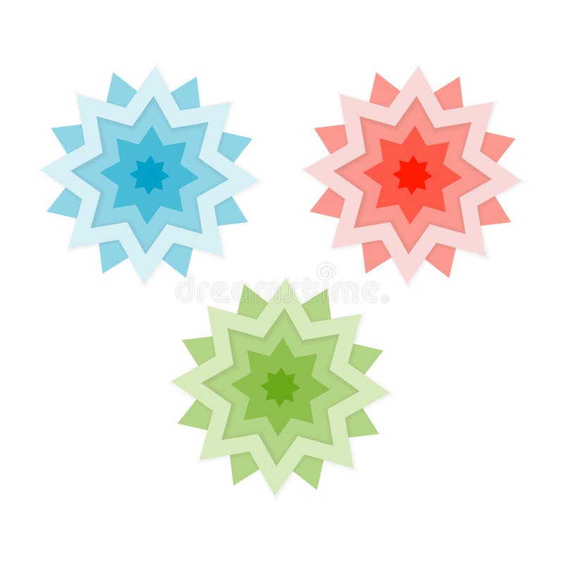 Tres estrellas ilustración del vector. Ilustración de estrellas - 25573324