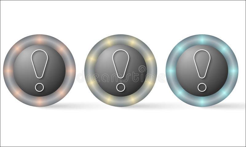 Tres iconos ilustración del vector. Ilustración de iconos - 43882302