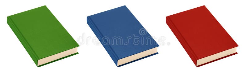 Tres Libros (verde, Azul, Rojo) (aislado) Imagen de archivo - Imagen de ...