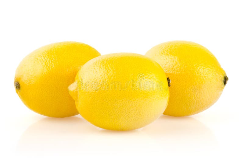Tres Limones En El Fondo Blanco Imagen de archivo - Imagen de cubo ...