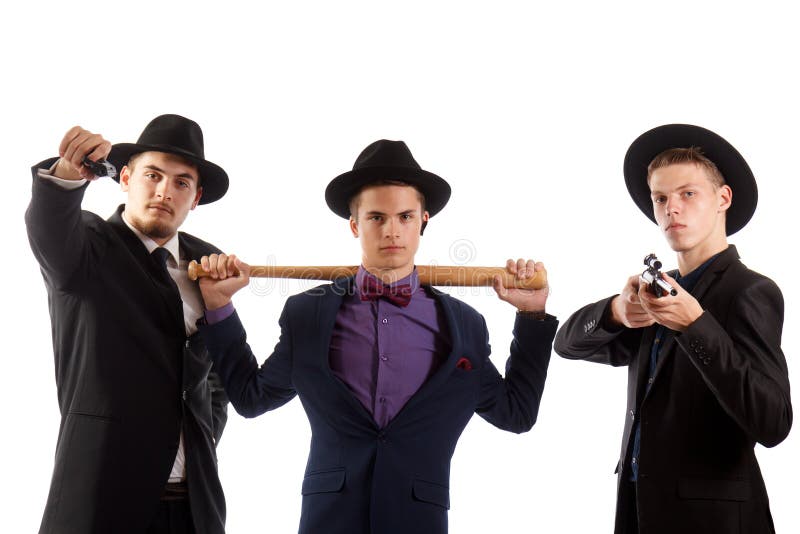 Tres mafiosos jovenes foto de archivo. Imagen de juego - 88592304