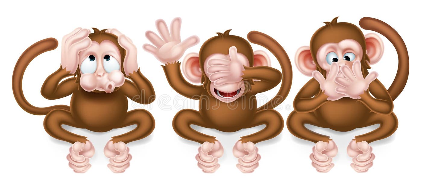 Los Tres Monos Sabios Ilustraciones Stock, Vectores, Y Clipart – (283 ...