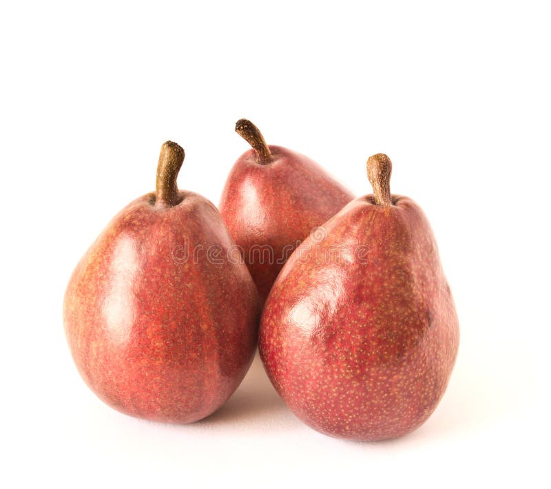 Tres peras rojas imagen de archivo. Imagen de pera, sabroso - 19784371