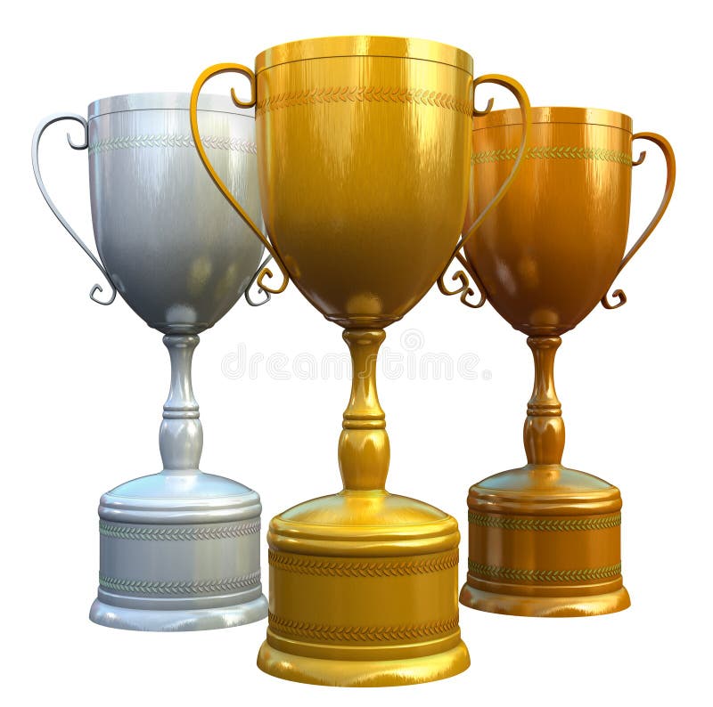 Tres trofeos stock de ilustración. Ilustración de arreglo - 8080041