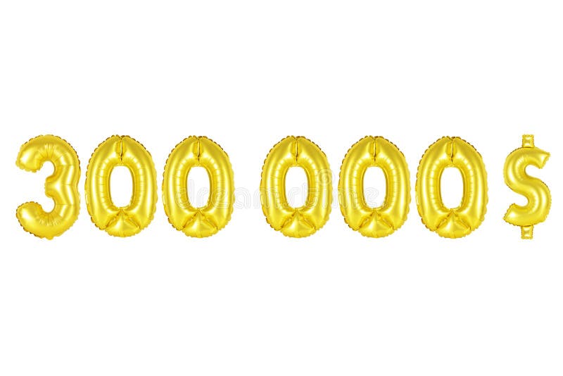 Trescientos Mil Dólares, Color Oro Imagen de archivo - Imagen de pago ...