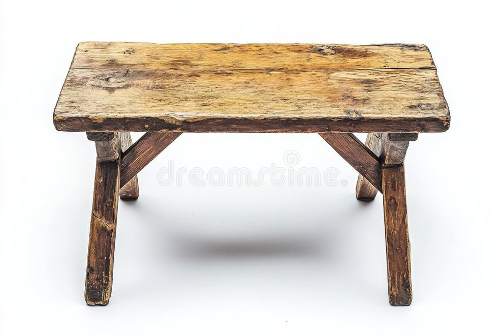 A Trestle Dining Table, Standing Alone on a Clear Background, Created ...