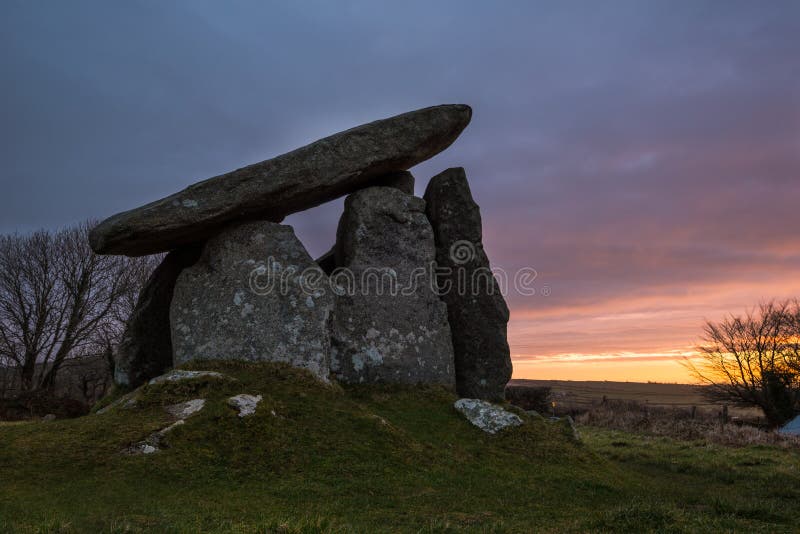 Trethevy Quoit, Ancient Monument, Cornwall, Uk Stock Photo - Image of ...