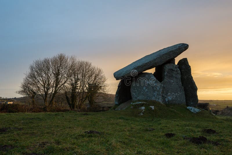 Trethevy Quoit, Ancient Monument, Cornwall, Uk Stock Image - Image of ...