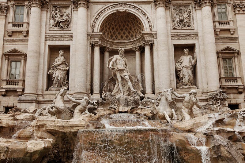 Trevi Fontein Rome stock foto. Image of rome, water, toerisme - 31790978