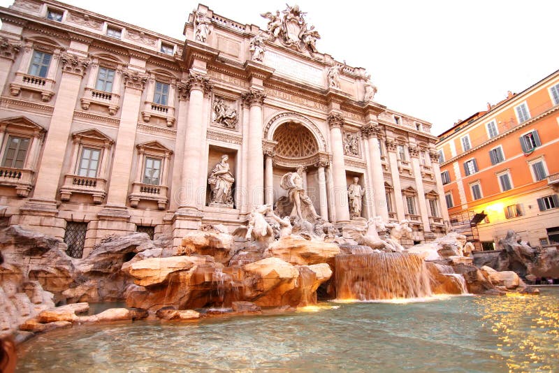 Trevi Fountain stock image. Image of antiquities, city - 28257451
