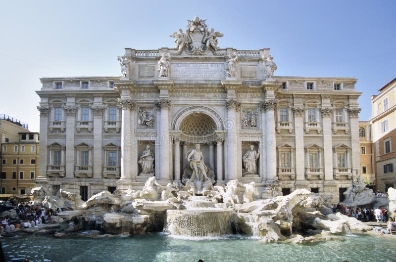 Trevi fountain editorial image. Image of fontana, ancient - 4238185