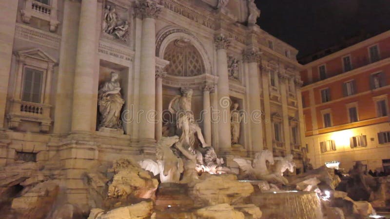 Trevi Fountain of Rome, Italy during the Day Stock Footage - Video of ...