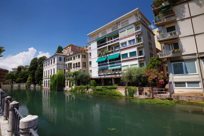 Treviso / View of the Historical Architecture and River Channel. Stock ...