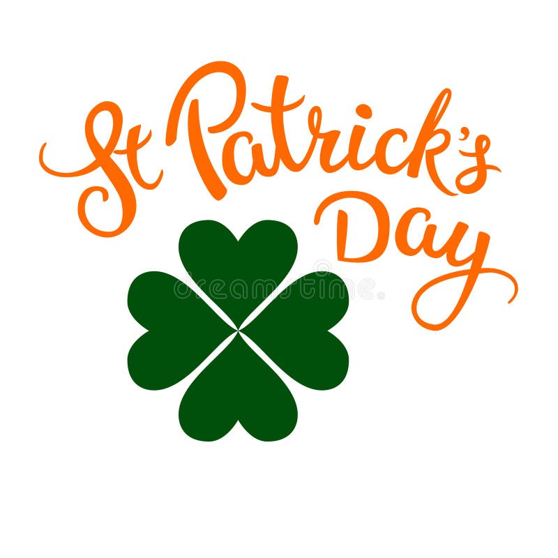 Trevo E Dia De Rotulação Original Do ` S De St Patrick Ilustração do ...