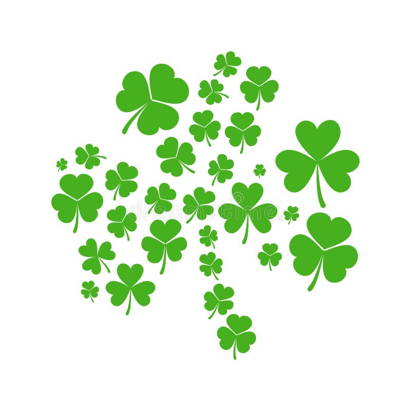 Trevo Verde Feito Dos Trevos - Vector a Ilustração Ilustração do Vetor ...