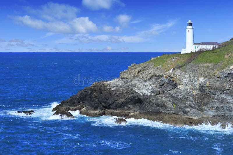 Trevose Head Lighthouse, Cornwall. Stock Photo - Image of north ...