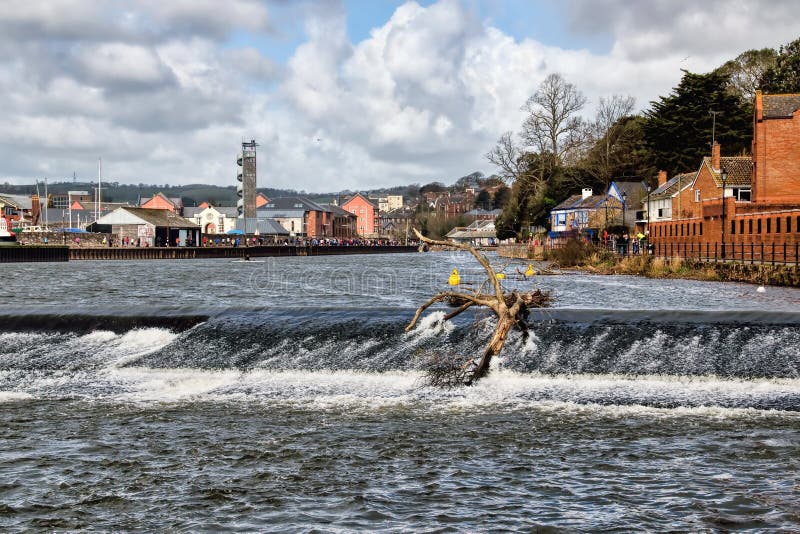 Trews Weir - Exeter editorial photo. Image of england - 39948321