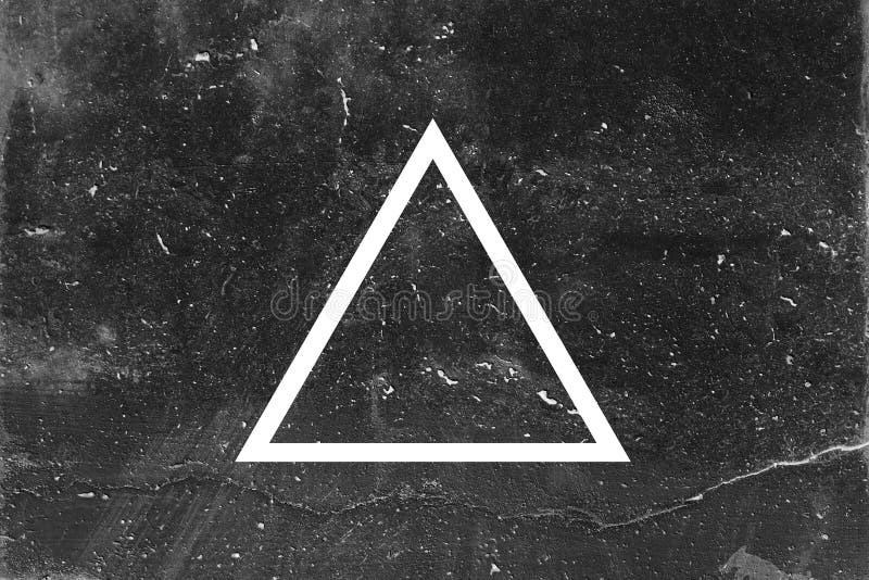 Triángulo Blanco En Fondo Oscuro Foto de archivo - Imagen de retro ...