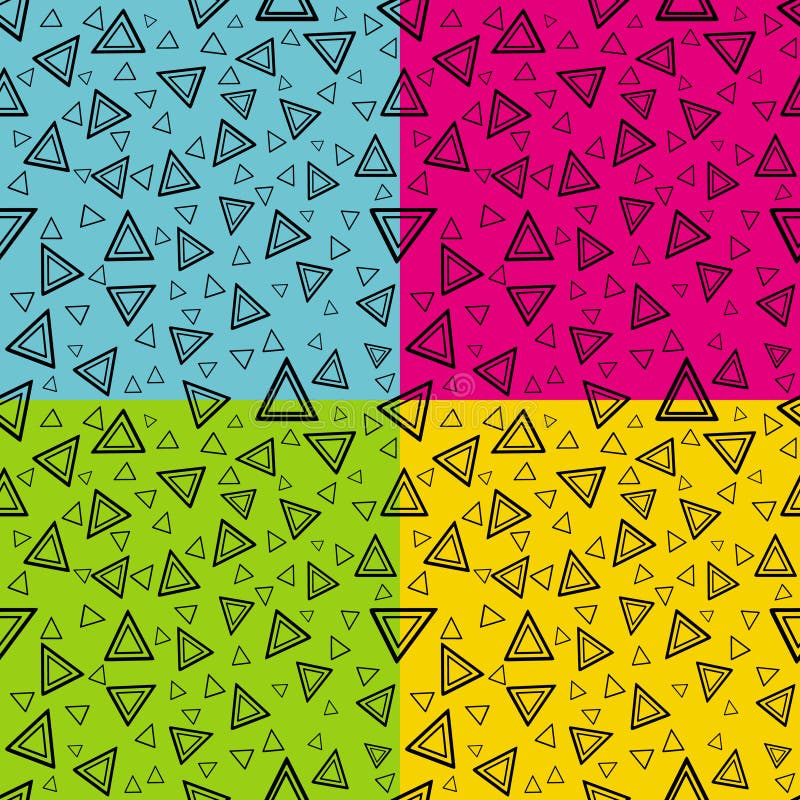 Triángulo del color ilustración del vector. Ilustración de decorativo ...