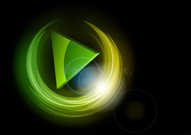 Triángulo en el círculo ilustración del vector. Ilustración de ...