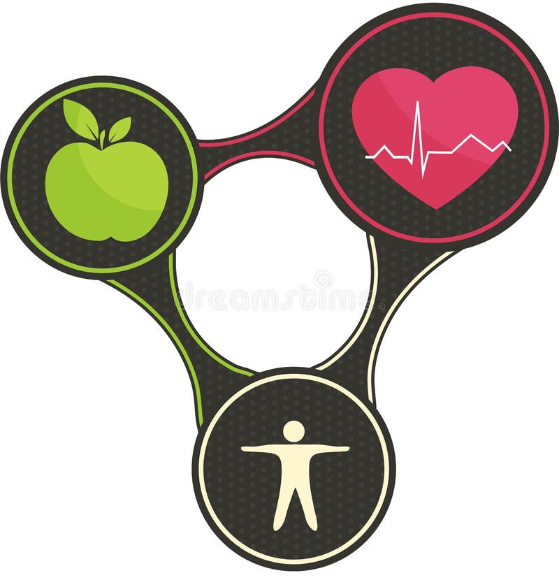 Símbolo Saudável Do Coração Ilustração do Vetor - Ilustração de humano ...