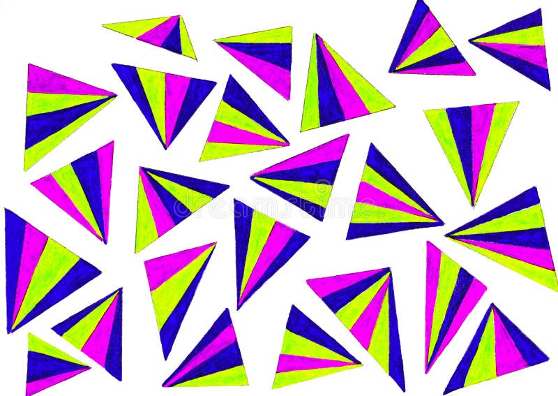 Triângulos Isolados Coloridos Imagem de Stock - Imagem de azul ...