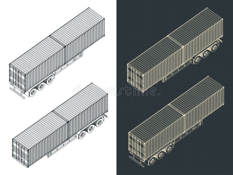 Shipping Container Drawings Stock Illustrations – 122 Shipping ...