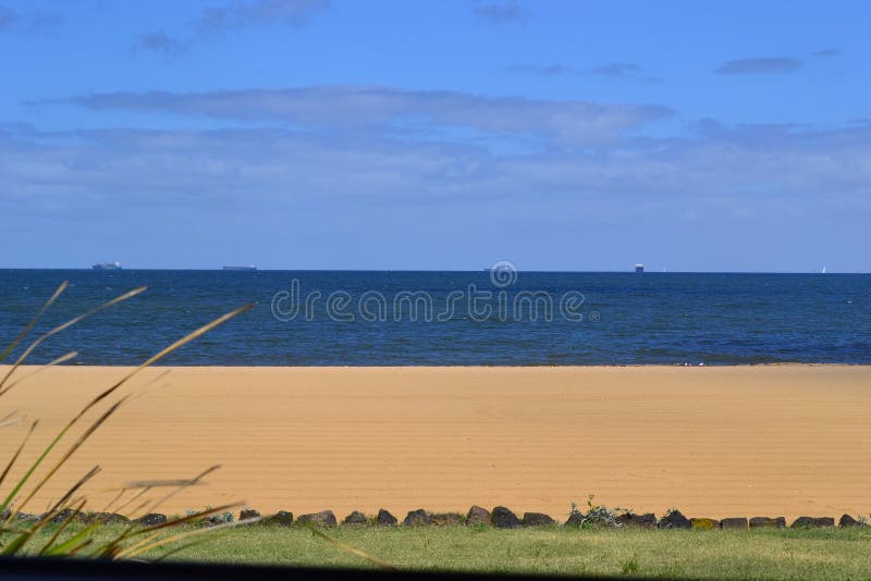 Tri-color Beach Scene stock photo. Image of color, blue - 23052760