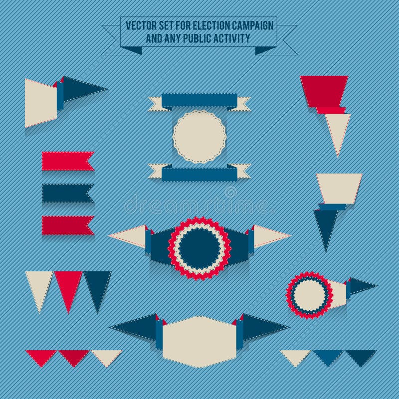 Tri-color Elements on Light Blue Background Stock Illustration ...